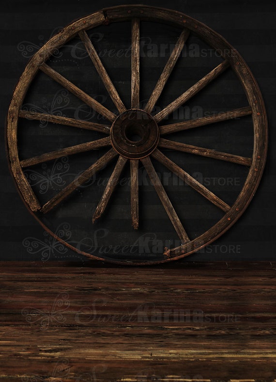 Western Wagon Wheel Digital Photography Background Image - Etsy