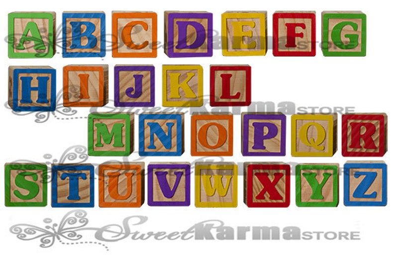 ABC Alphabet Wooden Blocks Digital Photography Prop File 705 Instant ...