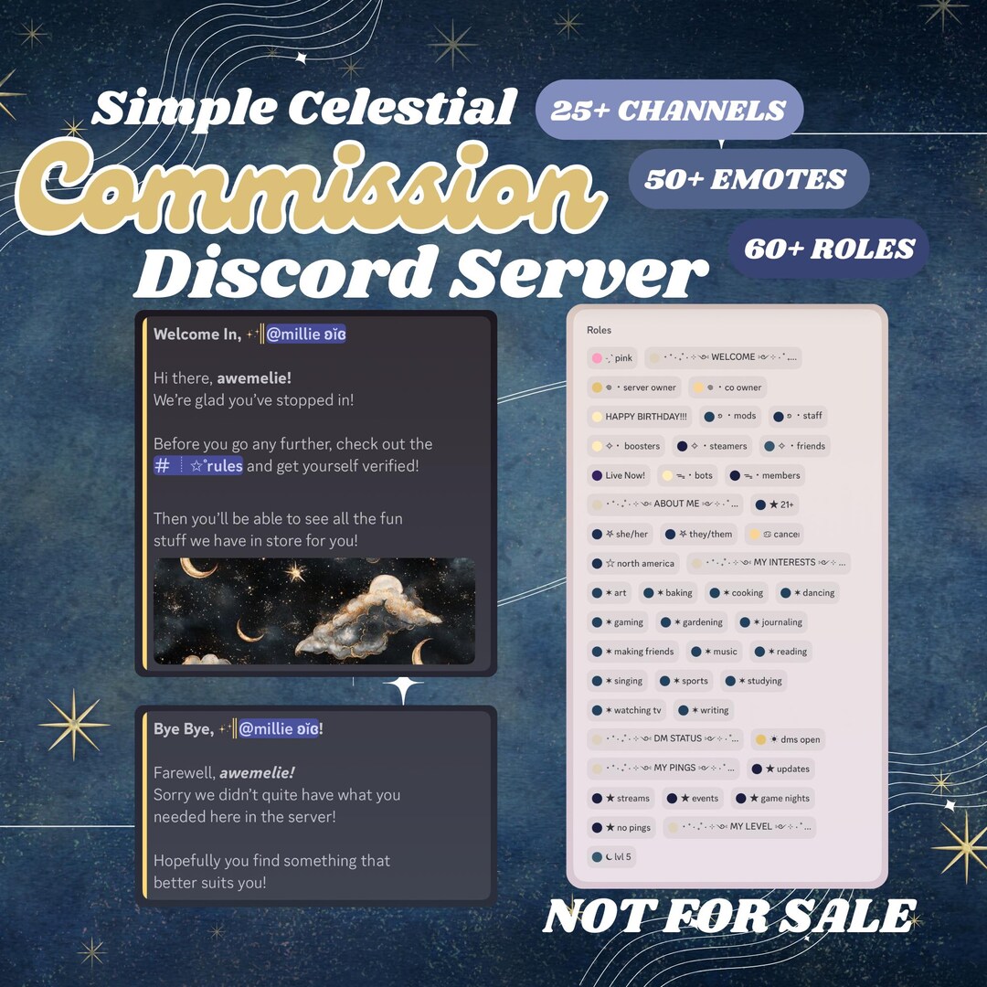 Celestial Discord Server Commission - Etsy