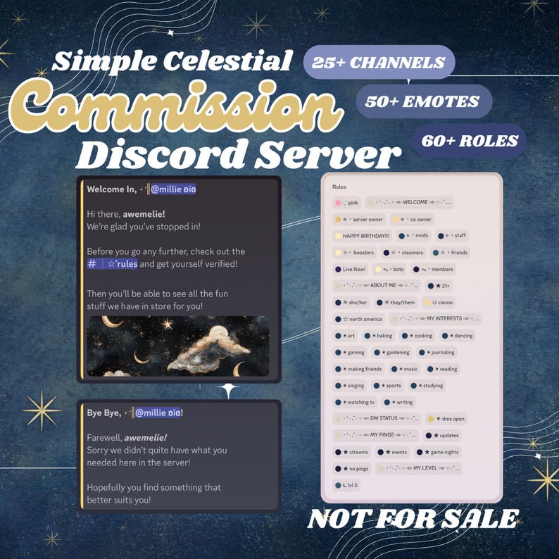 Celestial Discord Server Commission - Etsy