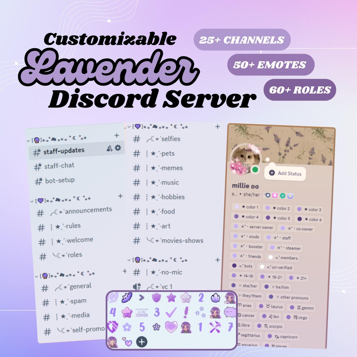 Lavender Discord Server | for Streaming, Gaming, Socializing | INSTANT ...