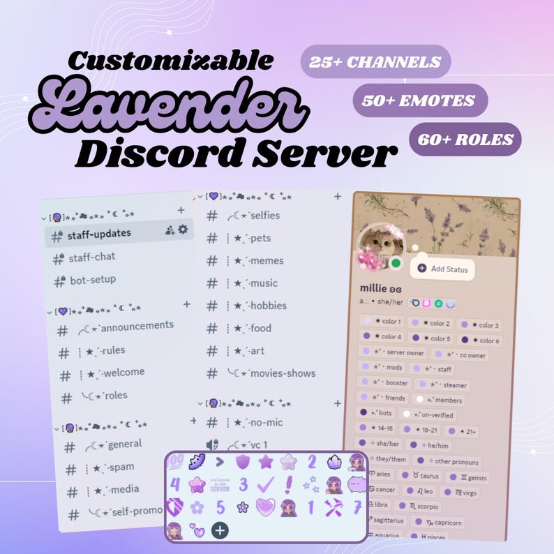 Lavender Discord Server | for Streaming, Gaming, Socializing | INSTANT ...