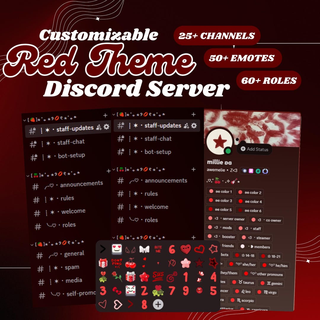 Red Discord Server | for Streaming, Gaming, Socializing | INSTANT ...