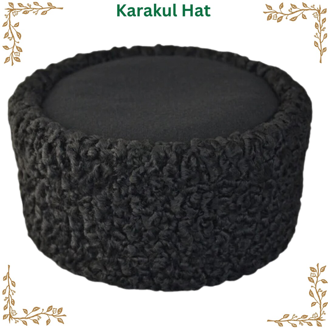Handmade Autentic Kubanka Natural Fur Karakul Hat Cap / Classical Black ...