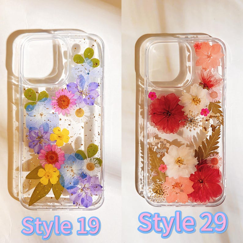Pressed Real Dried Flowers Fruit Clear Phone Case iPhone 17 Air 16 E 15 ...