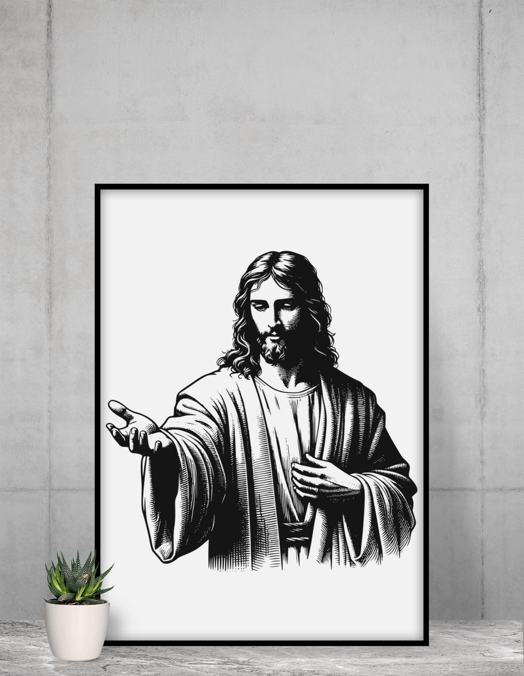 Jesus Wall Art, Christian Wall Art, Vintage and Crisp Look, Christian ...
