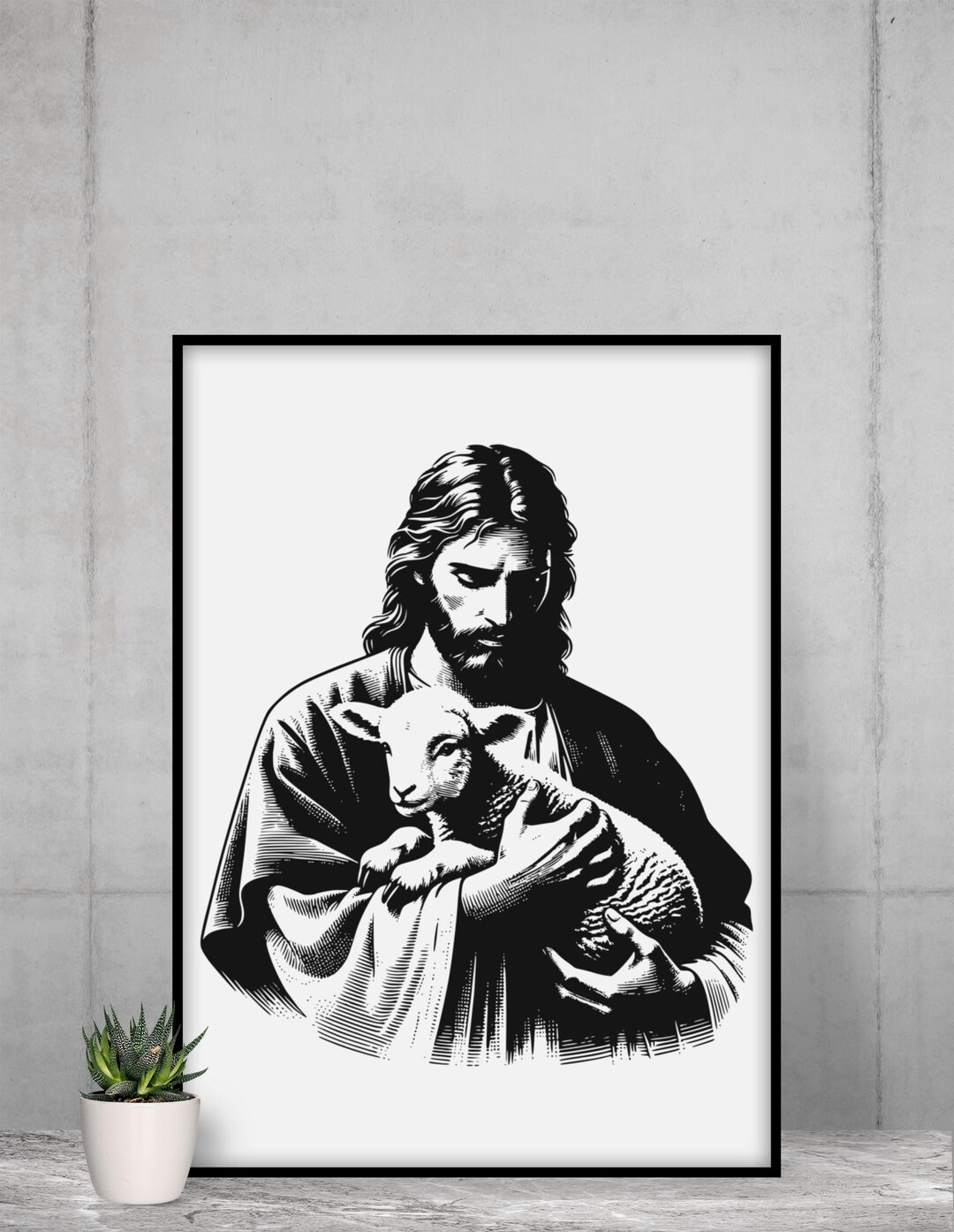 Jesus Poster, Christian Wall Art, Vintage and Crisp Look, Christian ...