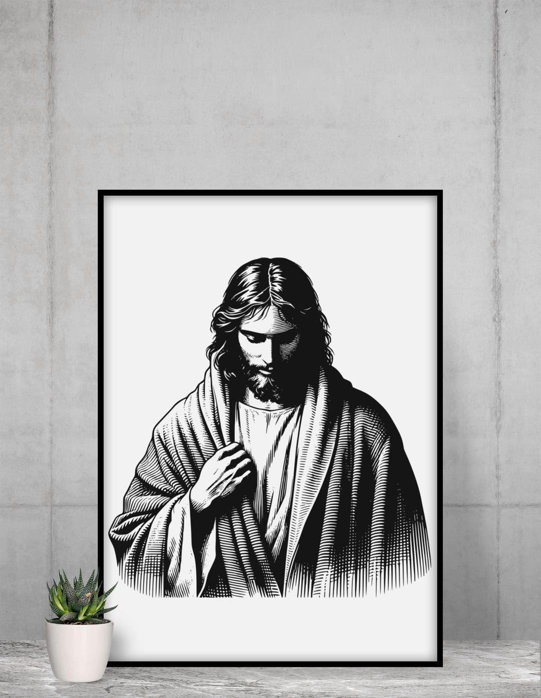 Jesus Wall Art, Christian Wall Art, Vintage and Crisp Look, Christian ...