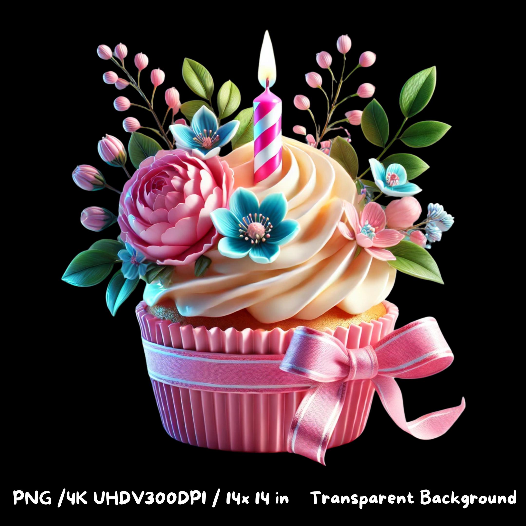 Birthday Cupcake Clipart (P3) - 28 PNG, Colorful and Cute Cupcakes With ...