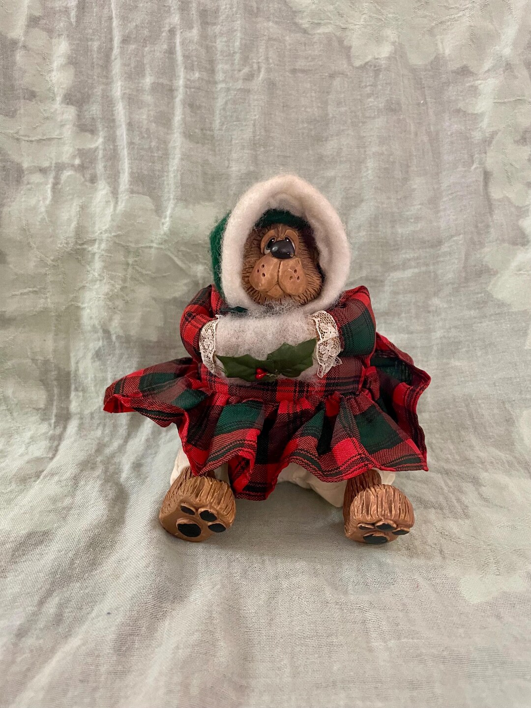5" 1990s Russ Flop-a-doodles Carole the Christmas Caroling Bear - Etsy