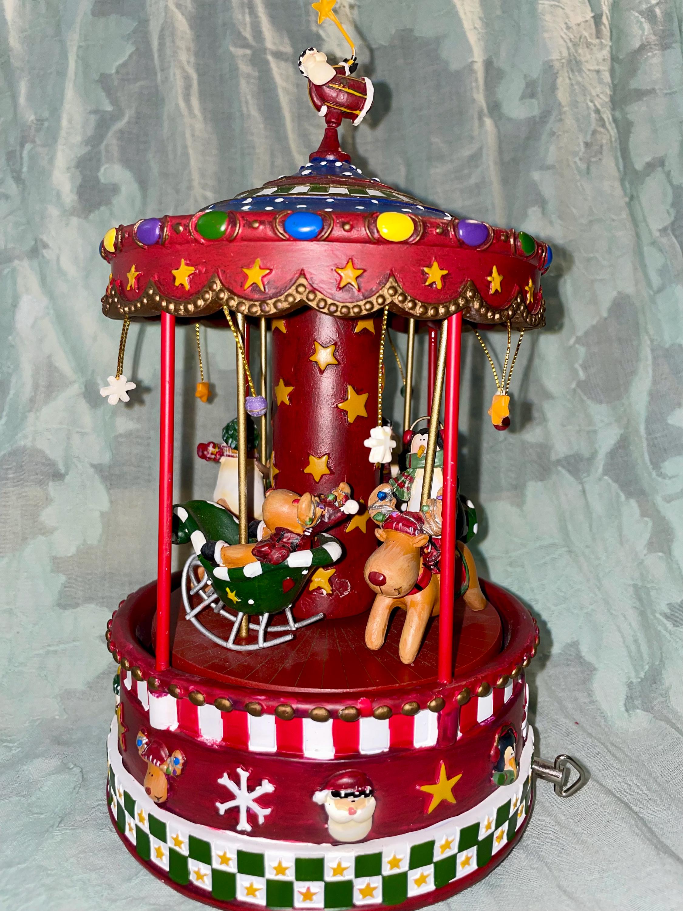 10.5" Jcpenney Home Collection Musical Animated Christmas Carousel - Etsy