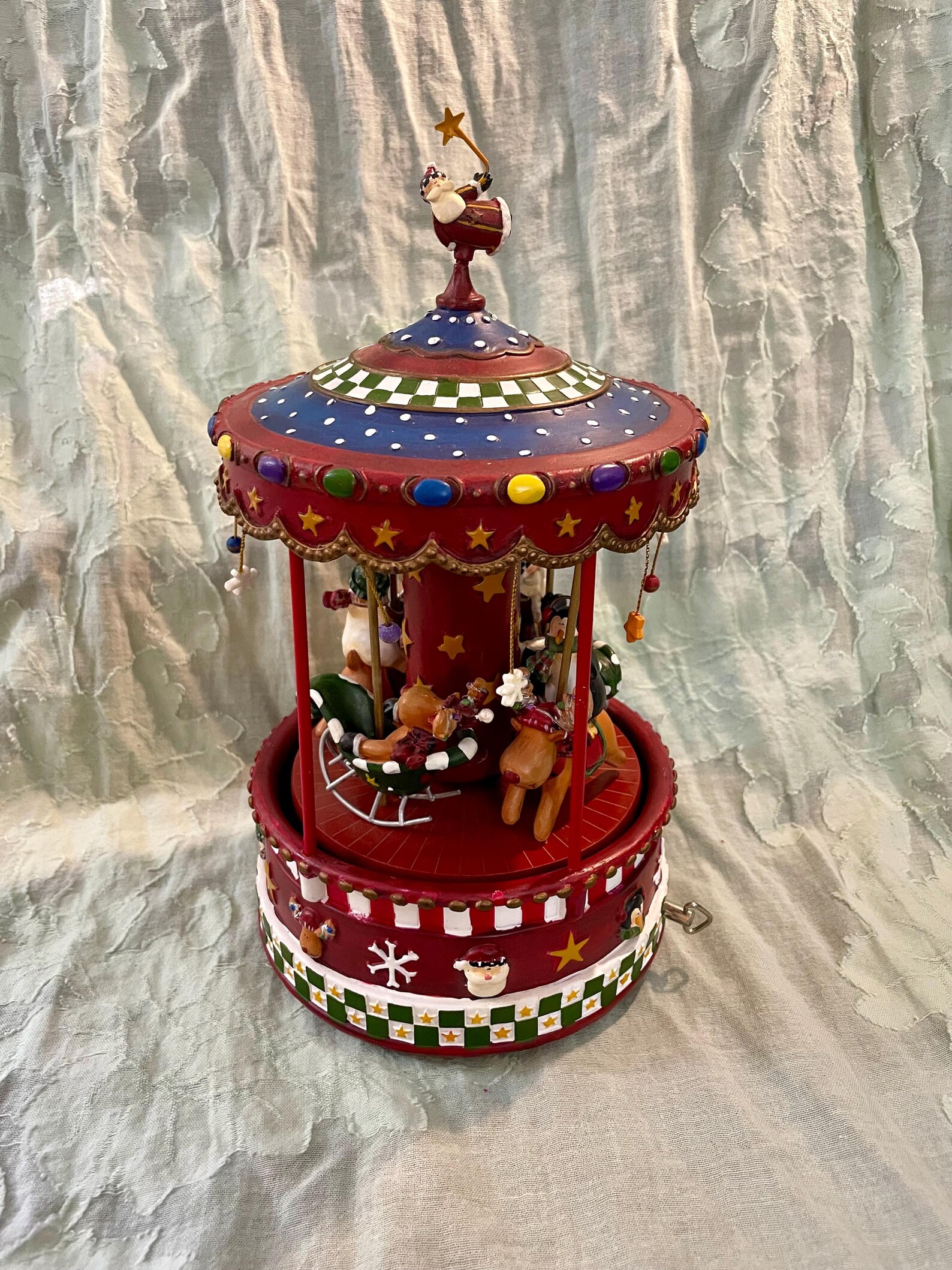 10.5" Jcpenney Home Collection Musical Animated Christmas Carousel - Etsy