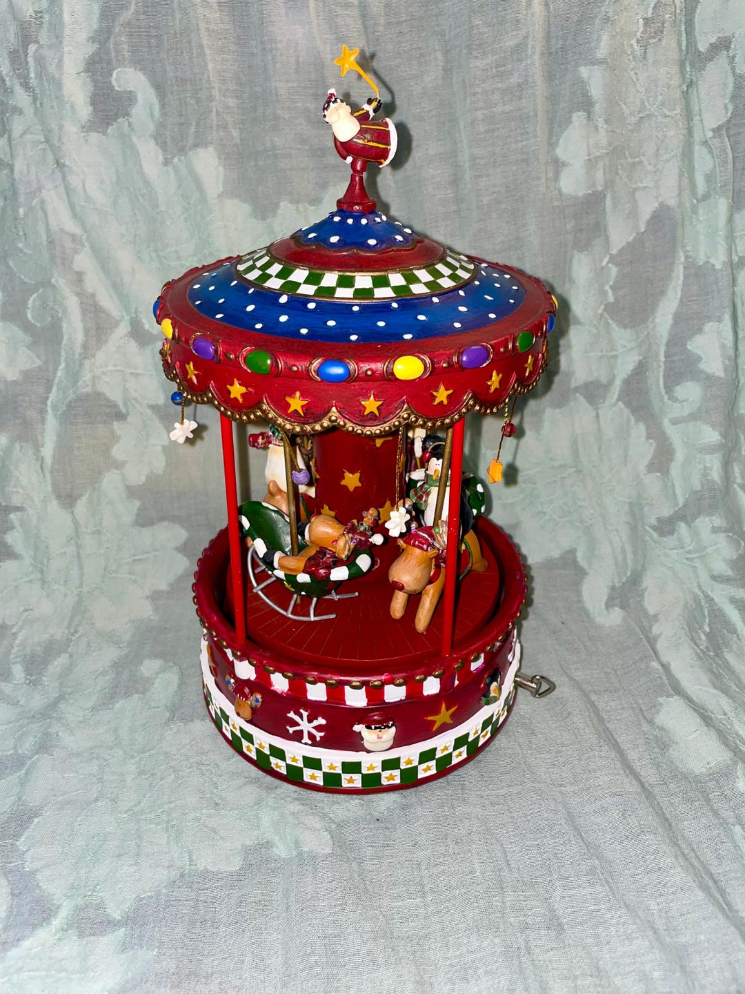10.5" Jcpenney Home Collection Musical Animated Christmas Carousel - Etsy
