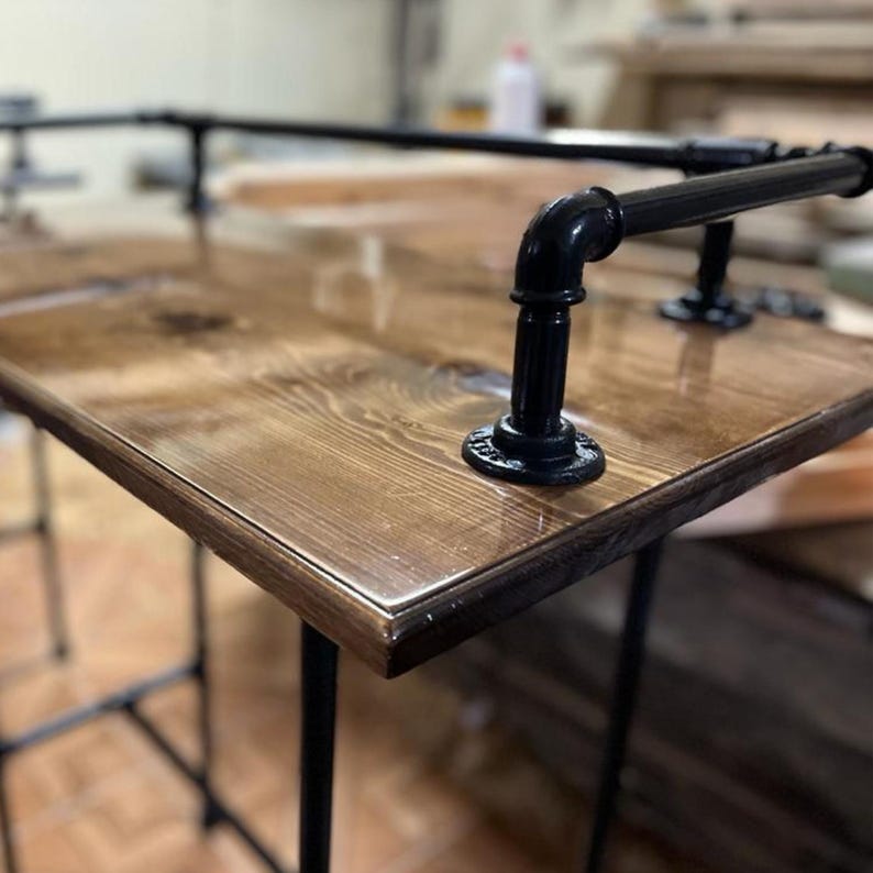 Industrial Style Breakfast/drinks Bar, Wood Bar Table, Long Bar Table ...