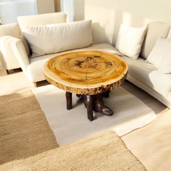 Natural Trees Wood Coffee Table