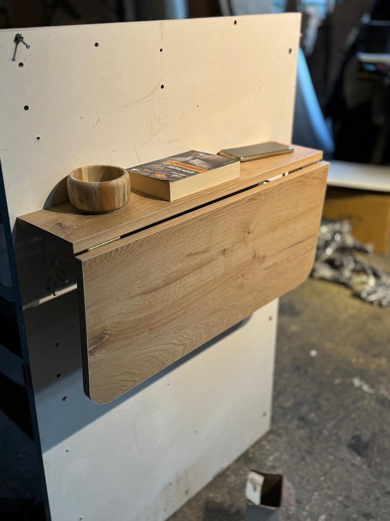 Wall Mounted Folding Desk, Space Saving Floating Table for Kitchen or ...