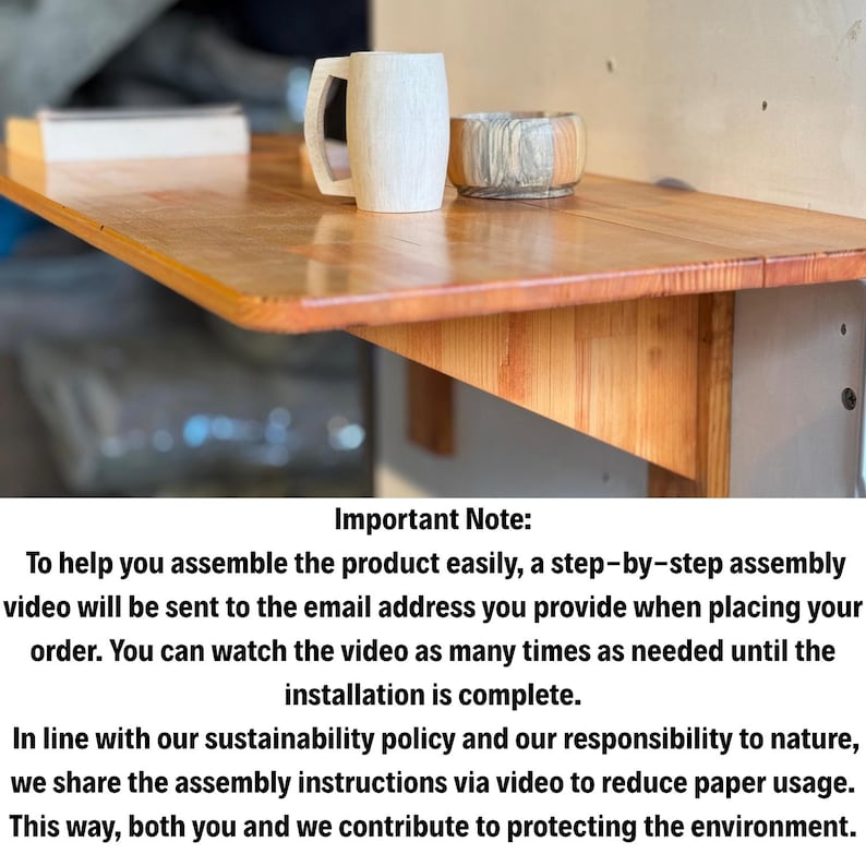 Wall Mounted Folding Desk, Space Saving Floating Table for Kitchen or ...