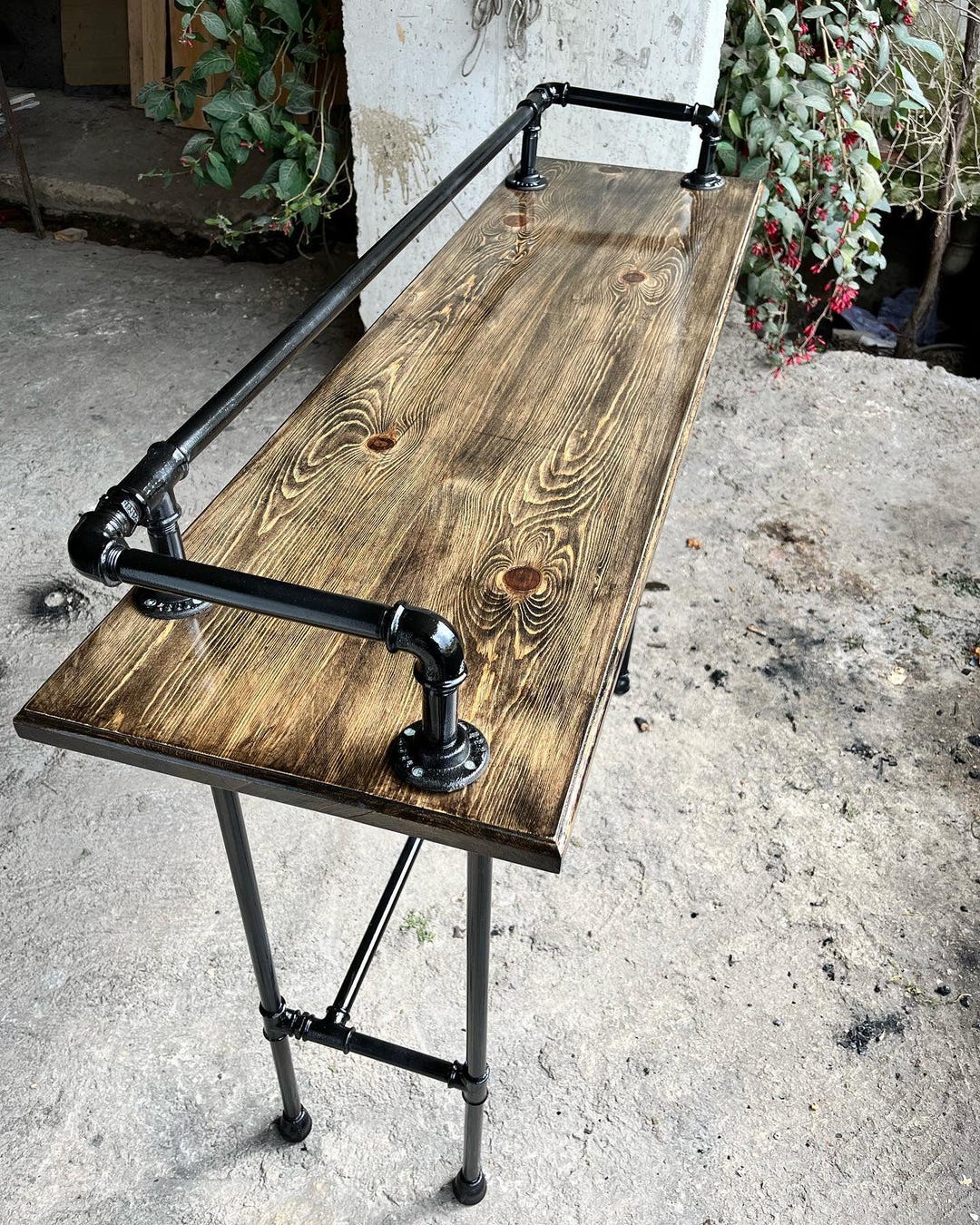 Wood Pub Table, Long Sofa Bar Table, Entry Hall Table, Industrial Pub Table, Wood Bar Table ...
