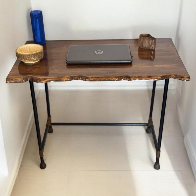 Live Edge Wood Desk - Etsy