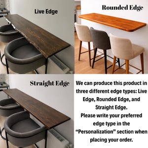 Live Edge Wall Mounted Bar Table, Rustic Floating Wood Countertop - Etsy UK
