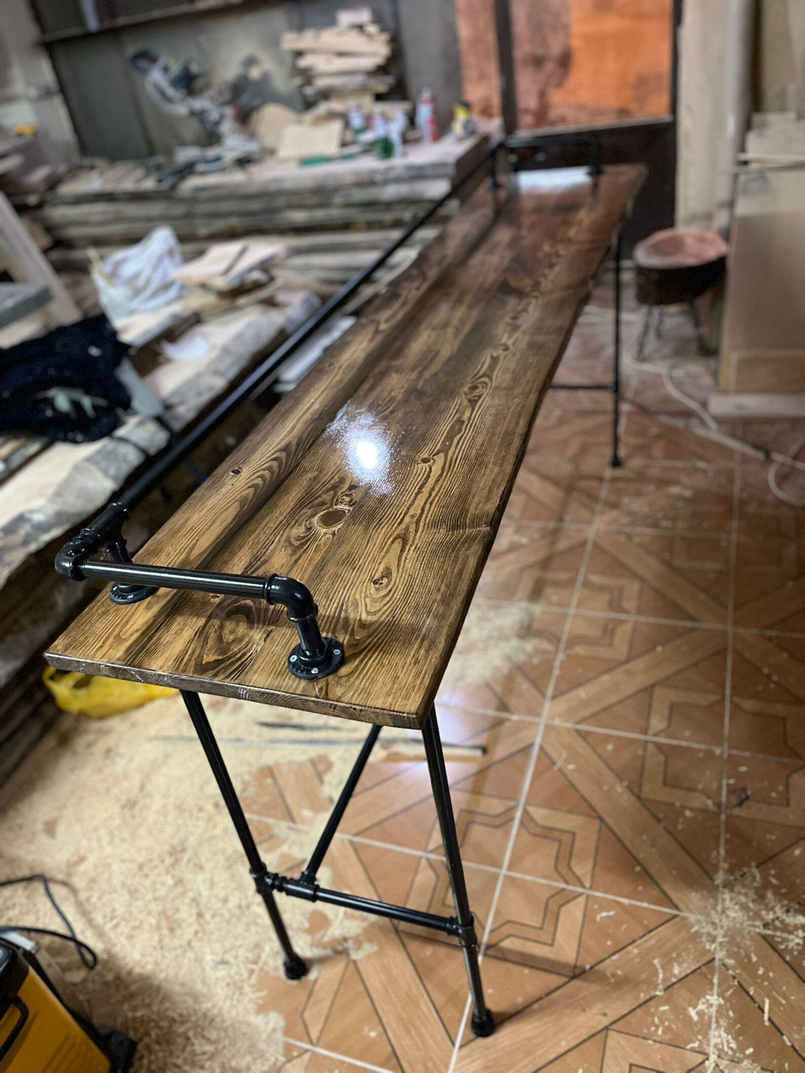 Wood Pub Table, Long Sofa Bar Table, Entry Hall Table, Industrial Pub Table, Wood Bar Table ...