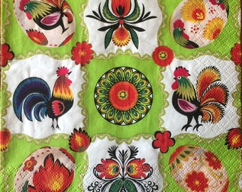 Rooster napkins | Etsy