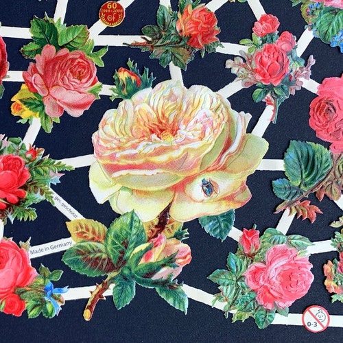 Yellow Digital Paper Rose Digital Paper Pack Floral | Etsy