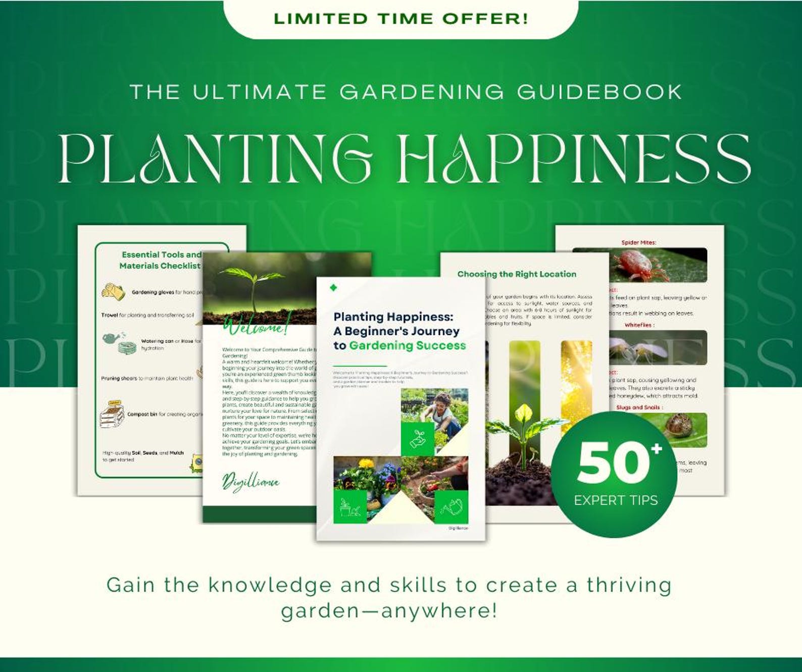 Planting Happiness: A Beginner's Journey to Gardening Success – 80-page ...