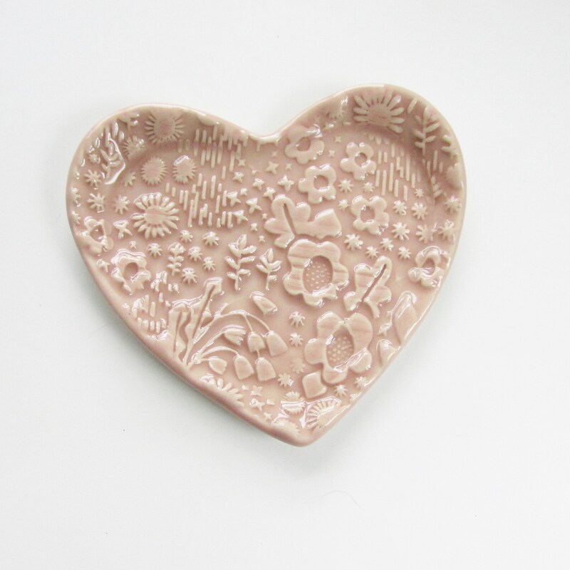 Pink Heart Dish - Etsy