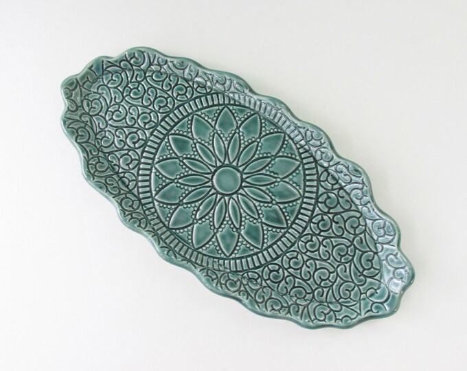 Mini Platter, Small Oval Serving Plate, Cookie Plate, Trinket Tray ...