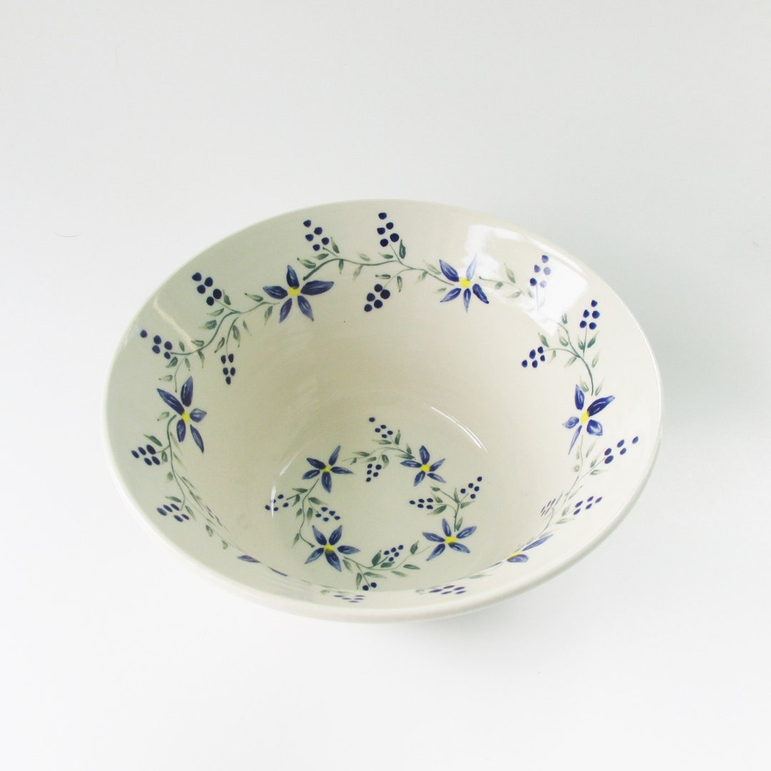 Pottery Serving Bowl, Stoneware Bowl, Ceramic Serving Bowl, Fruit Bowl ...