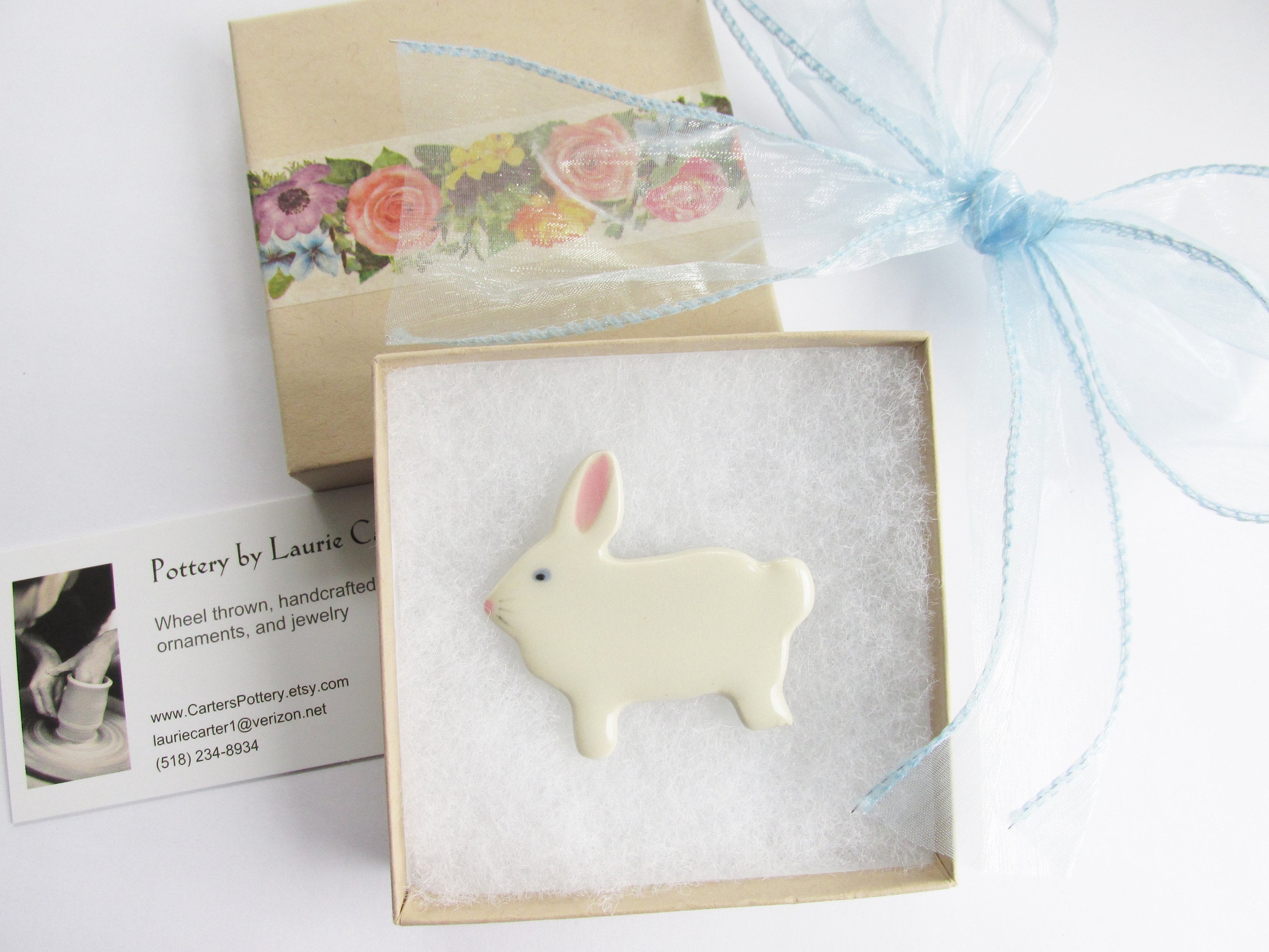 Bunny Pin Ceramic Rabbit Pin Spring Rabbit Pin Gardeners - Etsy.de