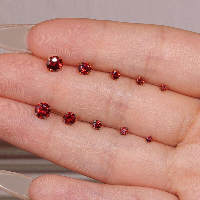 Titanium Red Earring - Etsy