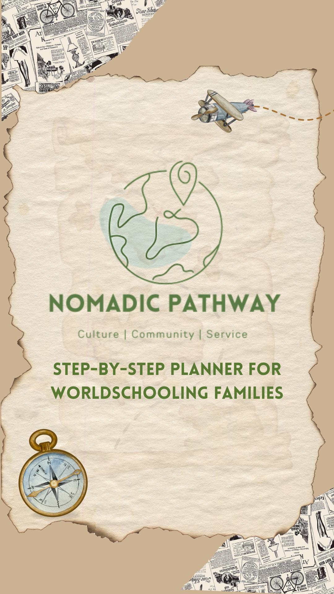 Nomadic Pathway: Step-by-step Worldschooling Planner | Printable Family Travel Organizer ...