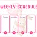 Pink Daily Routine Chart: Customizable Canva Template (PDF) - Etsy