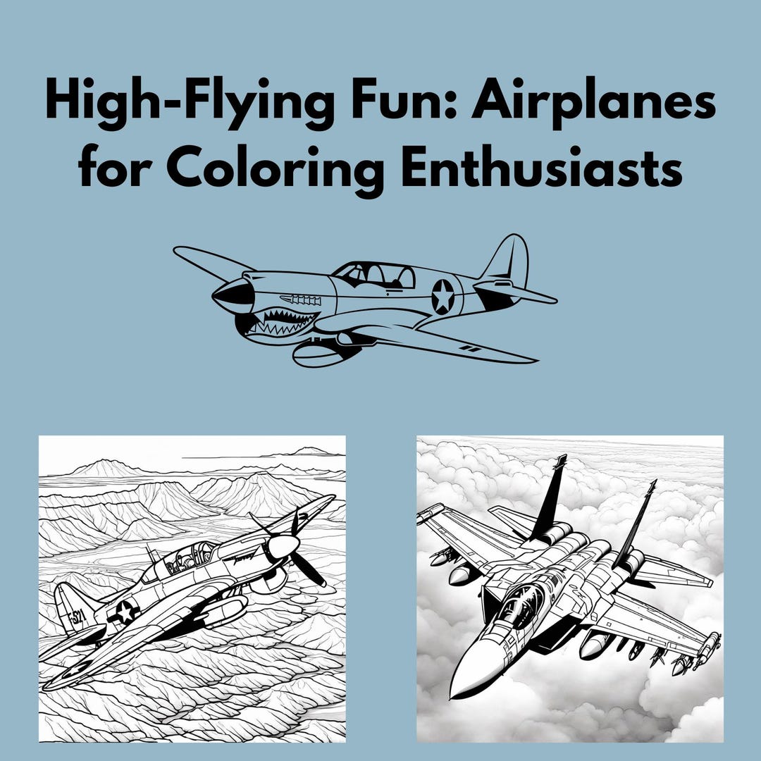 High Flying Fun: Airplanes for Coloring Enthusiasts Kids Printables ...
