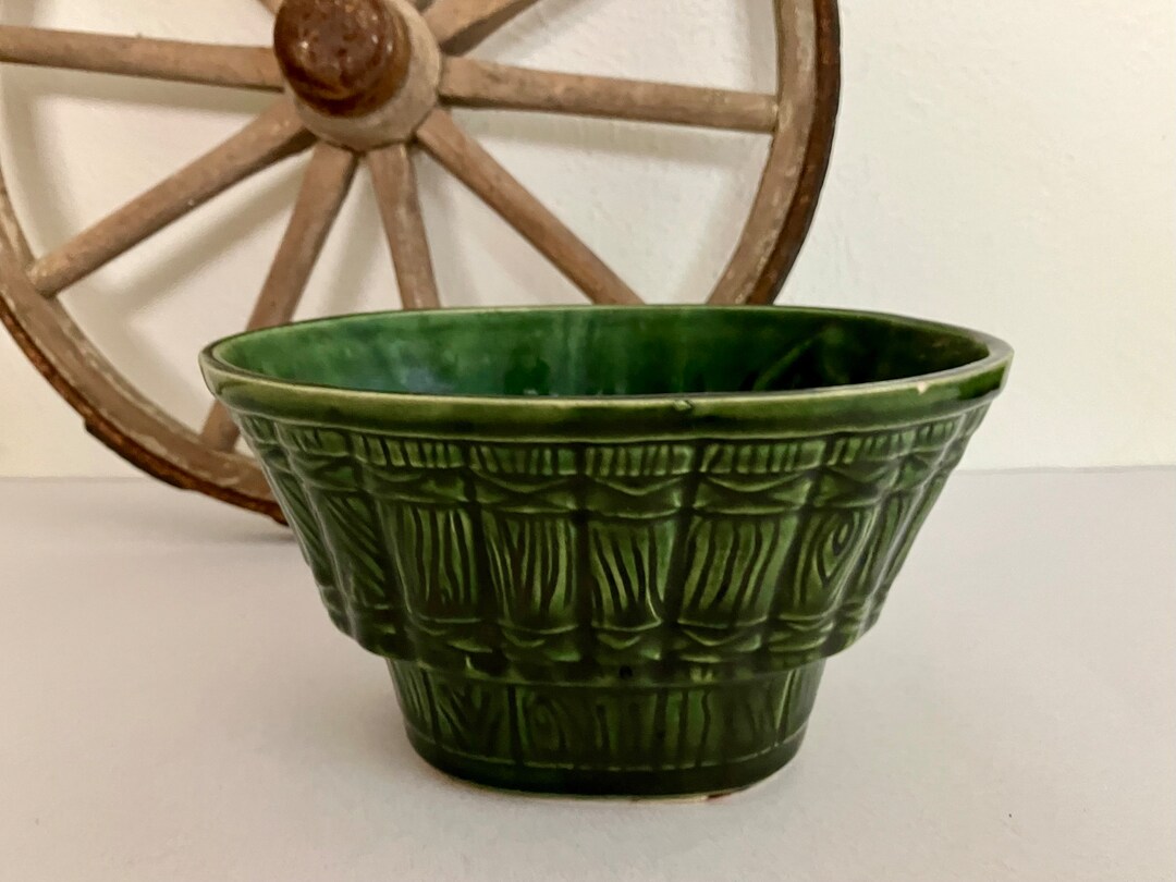 Vintage Cookson Pottery Window Planter 27 CP USA Green Glaze - Etsy