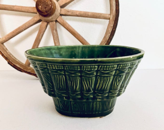 Vintage Mid Century Cookson Pottery Window Planter 27 CP USA Green ...