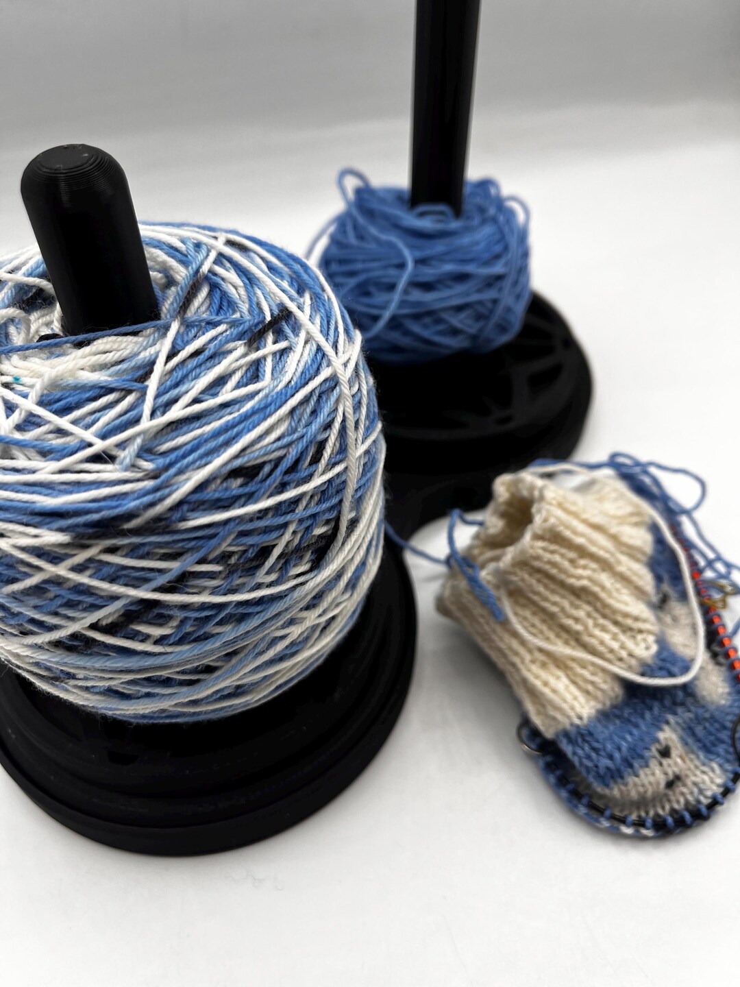 3D Printed Double Spinning Yarn Cake Holder for Knitting Crochet - Etsy