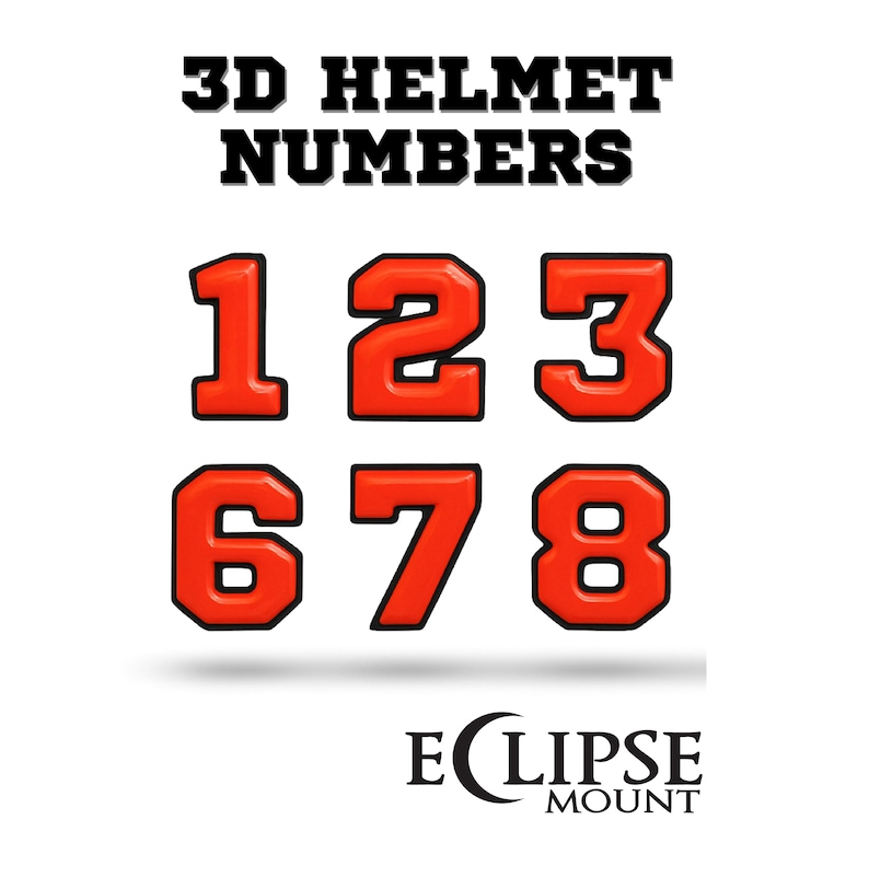 3D Helmet Numbers - Etsy