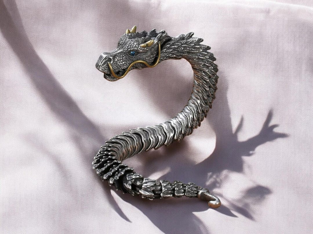 Traditional Tibetan Dragon Bracelet Domineering Dragon Scales Bangle ...