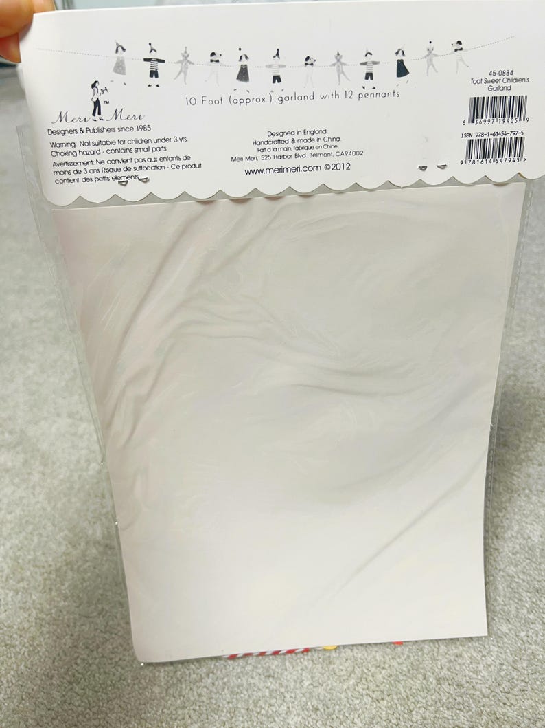 Meri Meri Toot Sweet Garland Birthday Party Kids Celebration Decoration ...