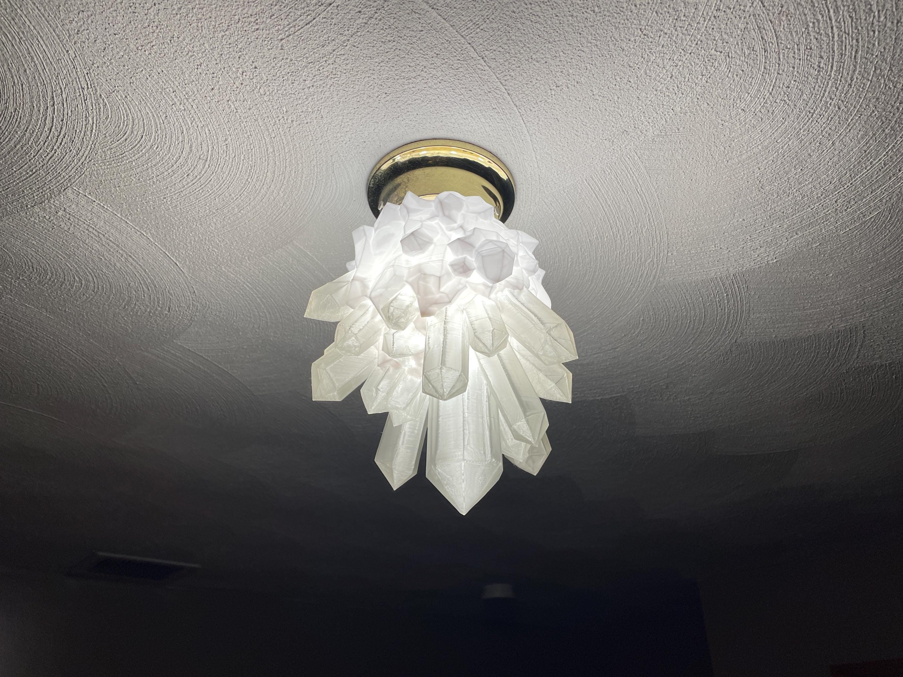 Crystal Ceiling Light Cover W/ Bright LED Light - Etsy