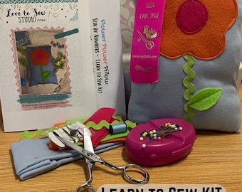 Kids Sewing Kit, Learn to Sew Craft - Etsy