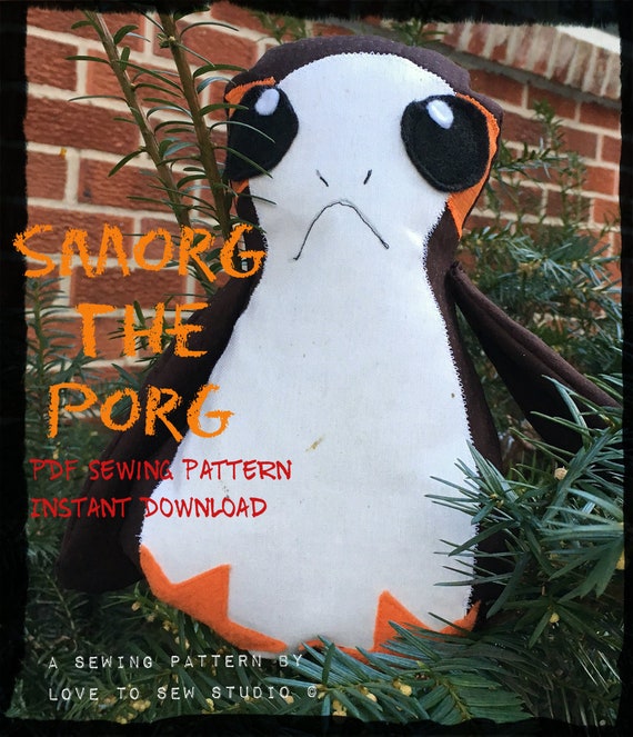 Smorg the Porg Sewing Pattern & Tutorial Easy Instructions to | Etsy