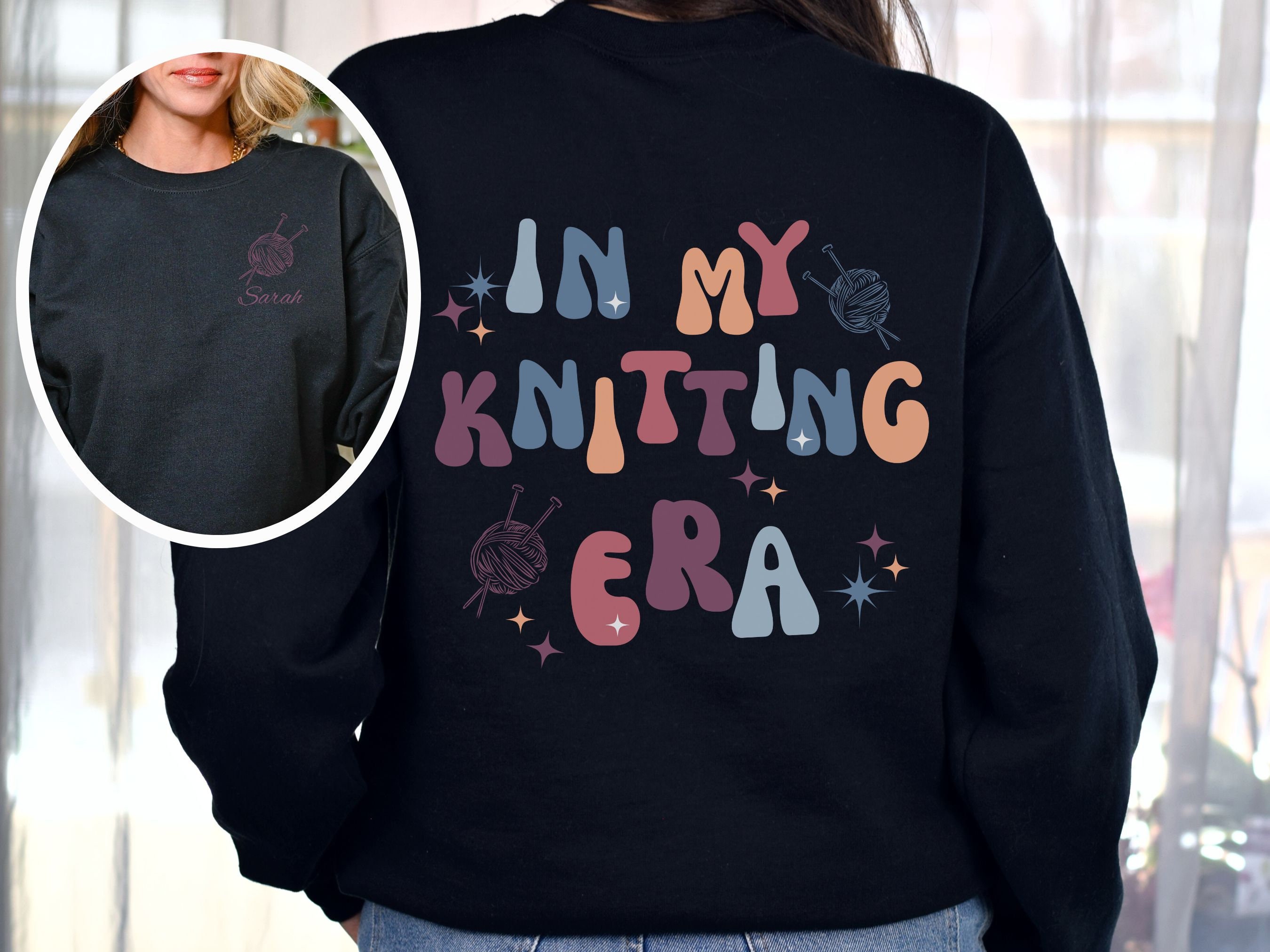 Personalized in My Era Knitting Sweatshirt Custom Gift for - Etsy