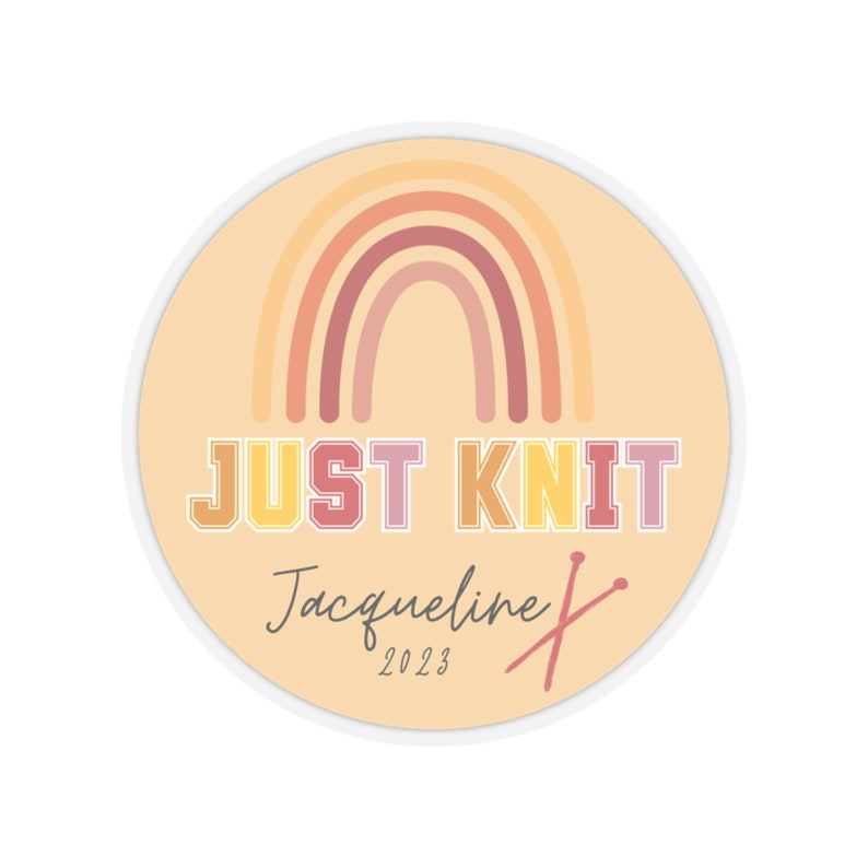 Personalized Knitting Stickers, Just Knit Sticker With Name, Knitting ...