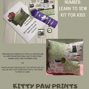 SEW BY NUMBER Sewing Kit for Kids Learn to Sew Kit for - Etsy