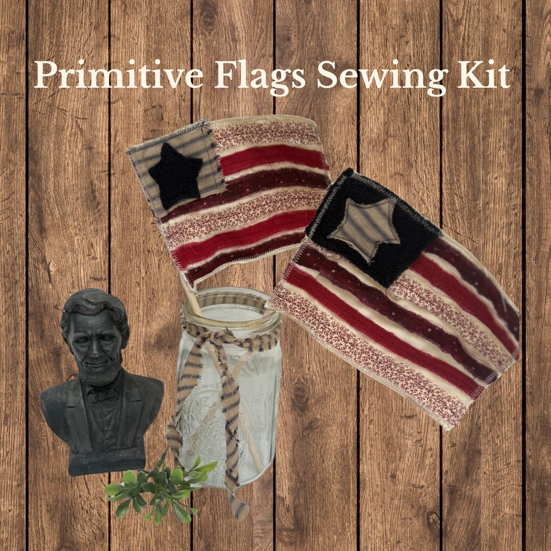 Colonial Flag Sewing Kit for Kids and Adults Learn to Sew 1776 Rustic ...