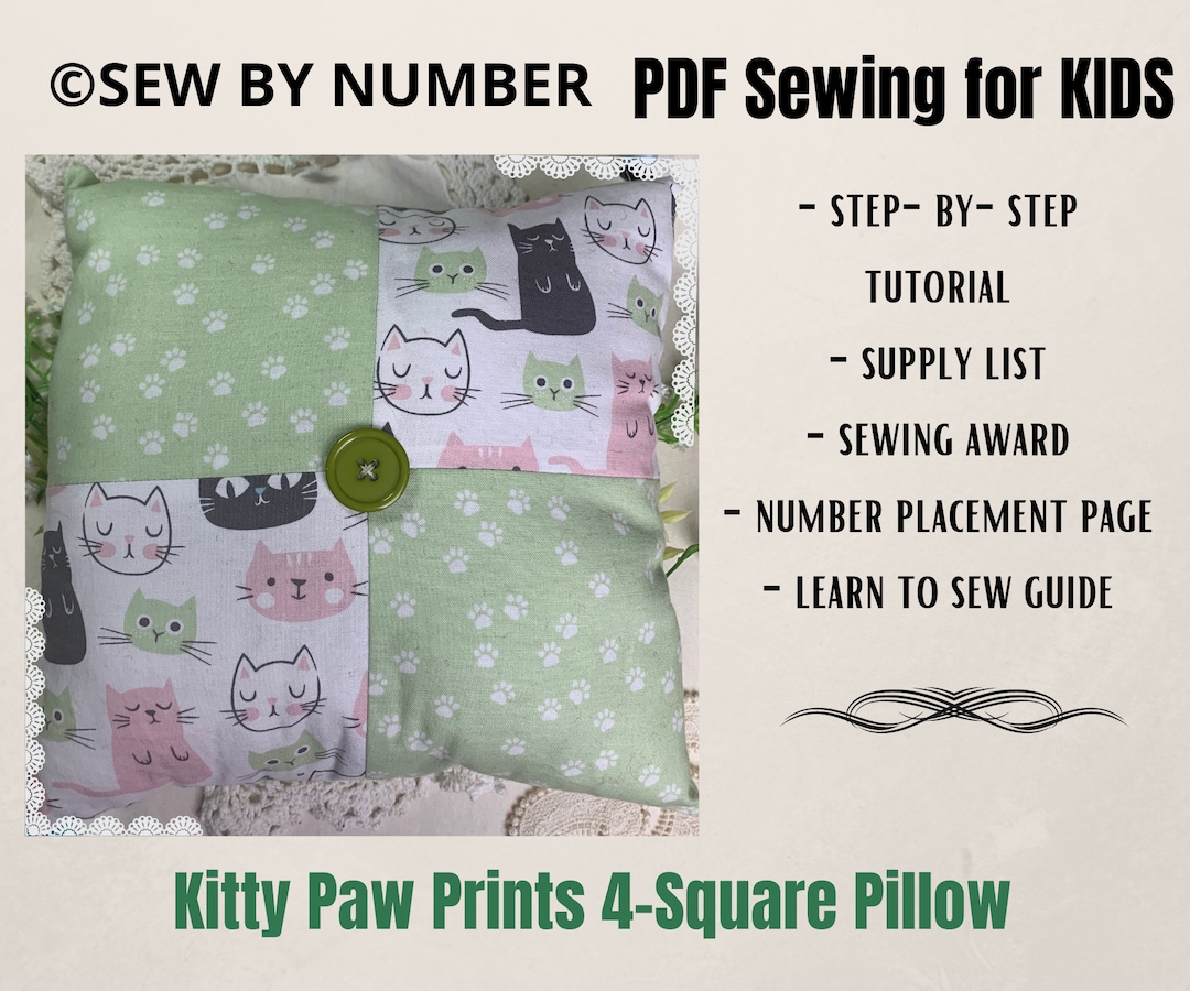 PDF Instant Download Sewing for Kids, Kids Learn to SEW by NUMBER, Easy ...